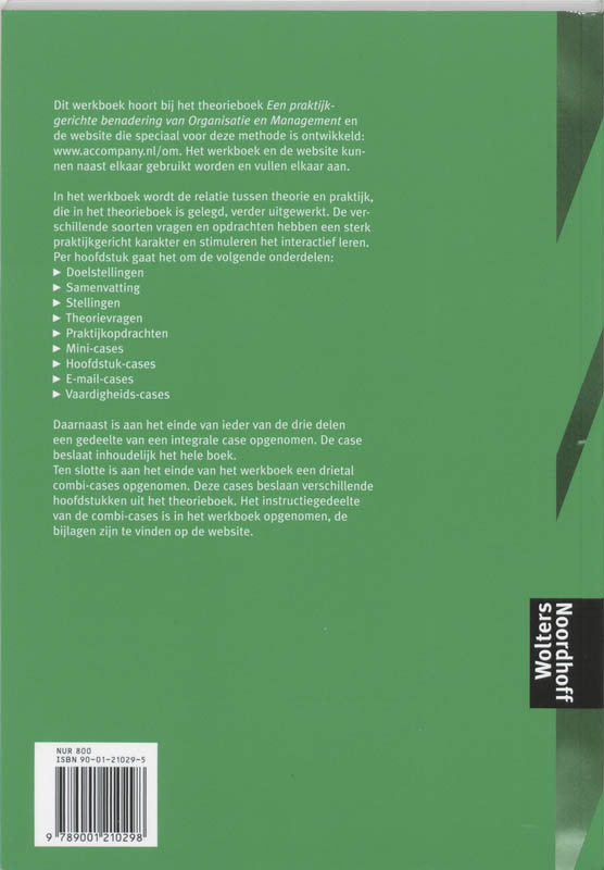 Een praktijkgerichte benadering van organisatie en management ...